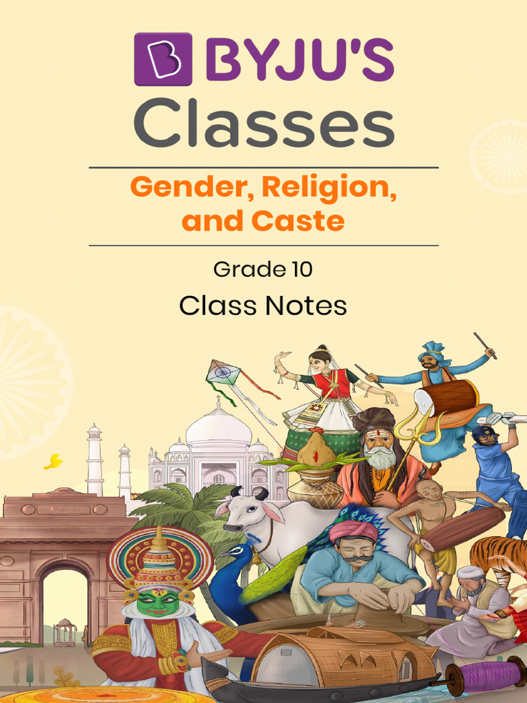 Gender, Religion and Caste - Notes | PDF | Gender | Gender Studies
