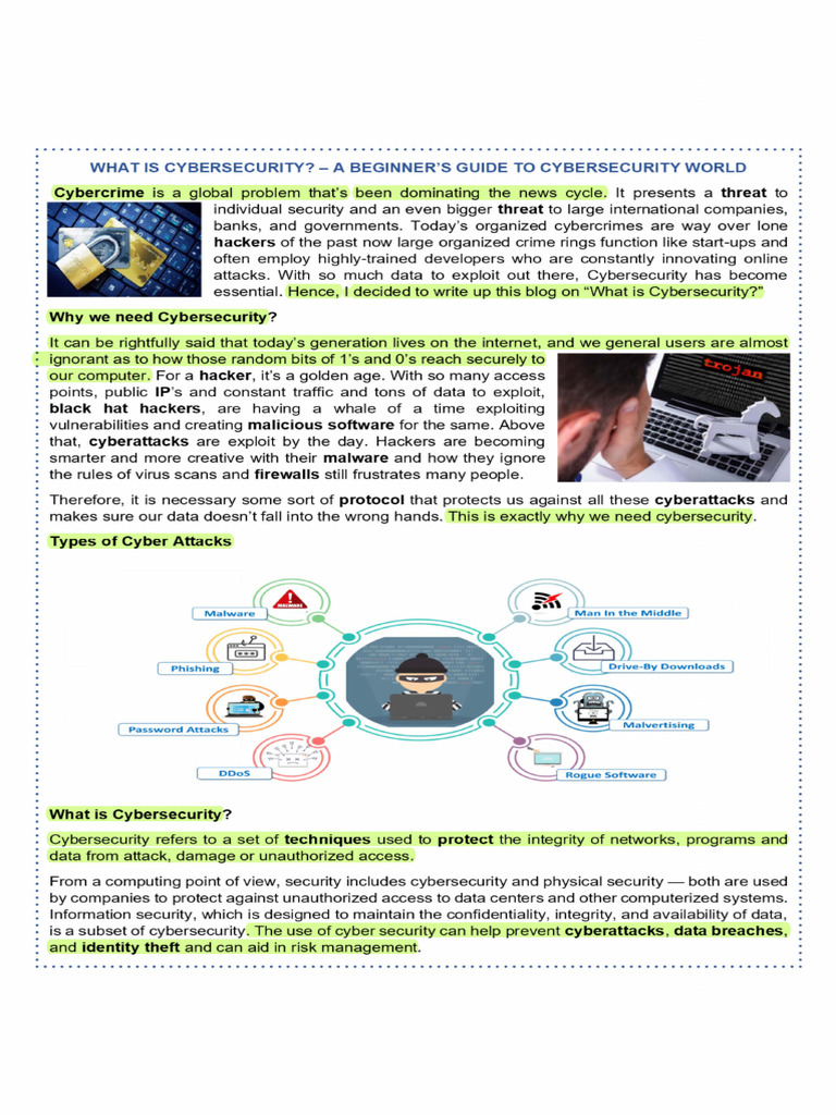 What Is Cybersecurity Text | PDF | Computer Security | Security