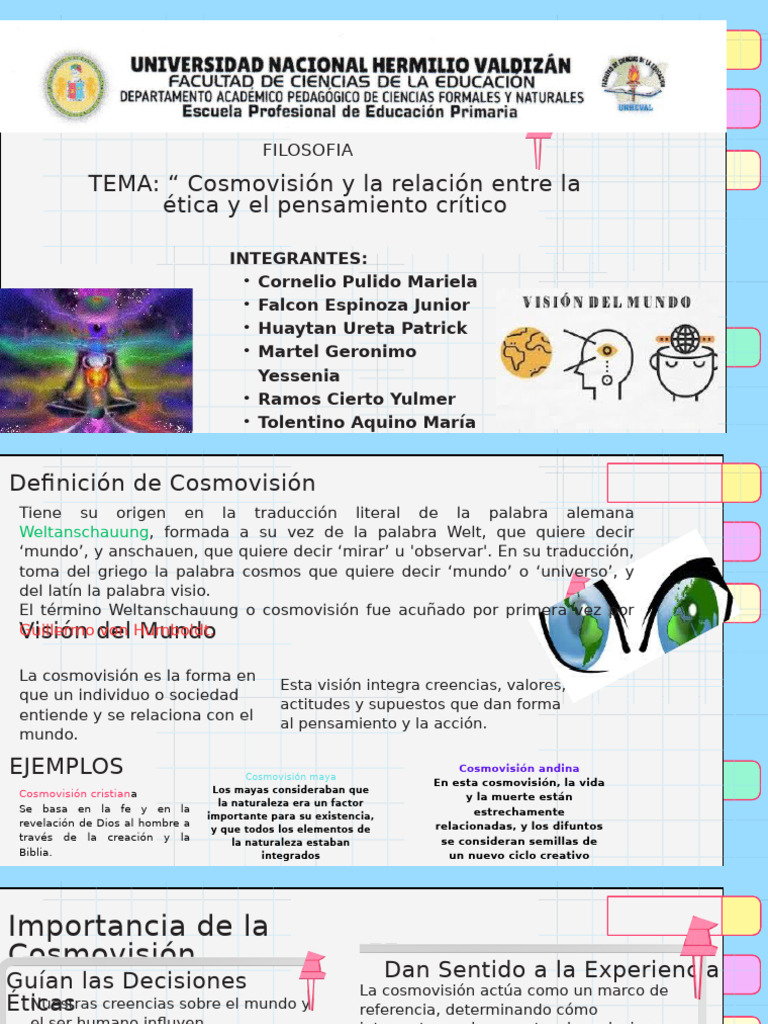 Cosmovisión Una Mirada Crítica Al Mundo | PDF | Pensamiento | Percepción