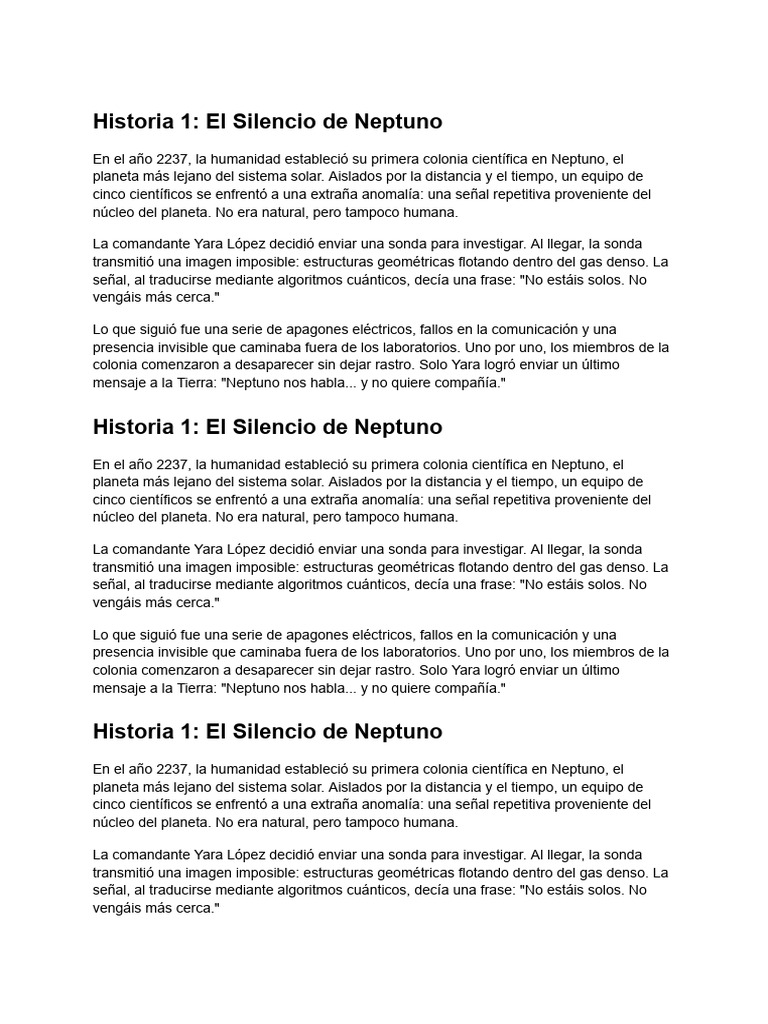 Historia 1 - El Tiempo de Neptuno | PDF | Neptuno | Nube interestelar local