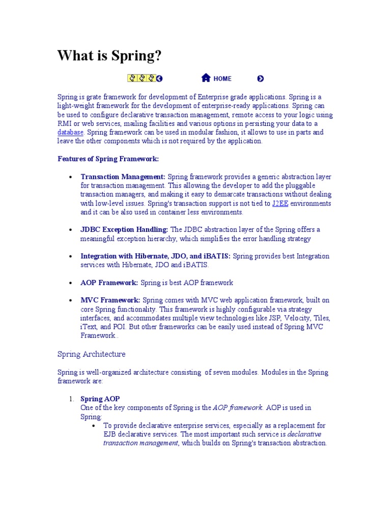 Spring Tutorial | PDF | Spring Framework | Enterprise Java Beans