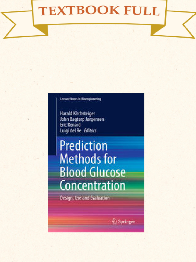 Prediction Methods For Blood Glucose Concentration Design Use and Evaluation 1st Edition Harald ...