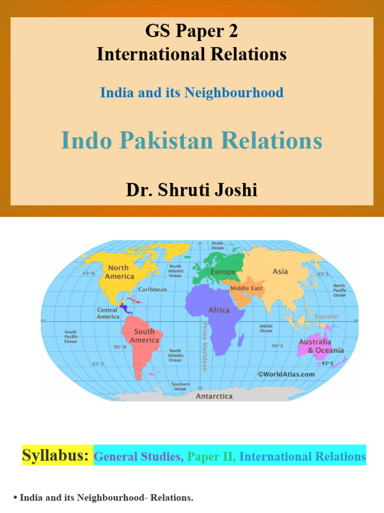 Classroom 2 Indo Pakistan Relations | PDF | Government Of Pakistan ...