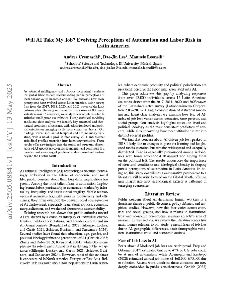 Will AI Take My Job | PDF