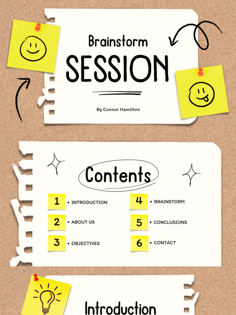 Brown and Yellow Scrapbook Brainstorm Presentation | PDF