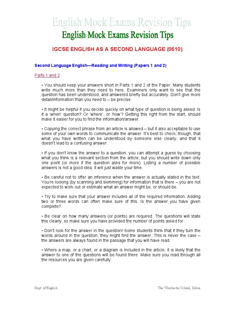 English As A Second Language | PDF | English As A Second Or Foreign ...