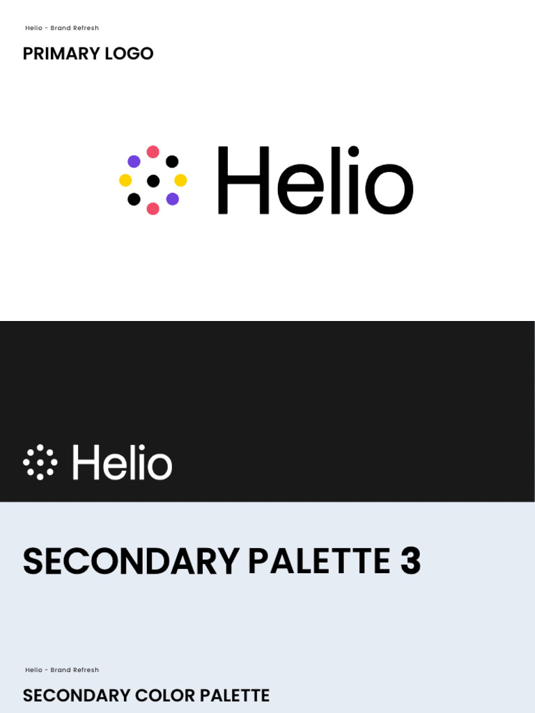 Helio Brand Refresh Color Palettes | PDF | Cyan | Visual System