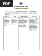 NCOI Annotations Form For Teacher V Applicant | PDF | Educational Assessment | Teachers