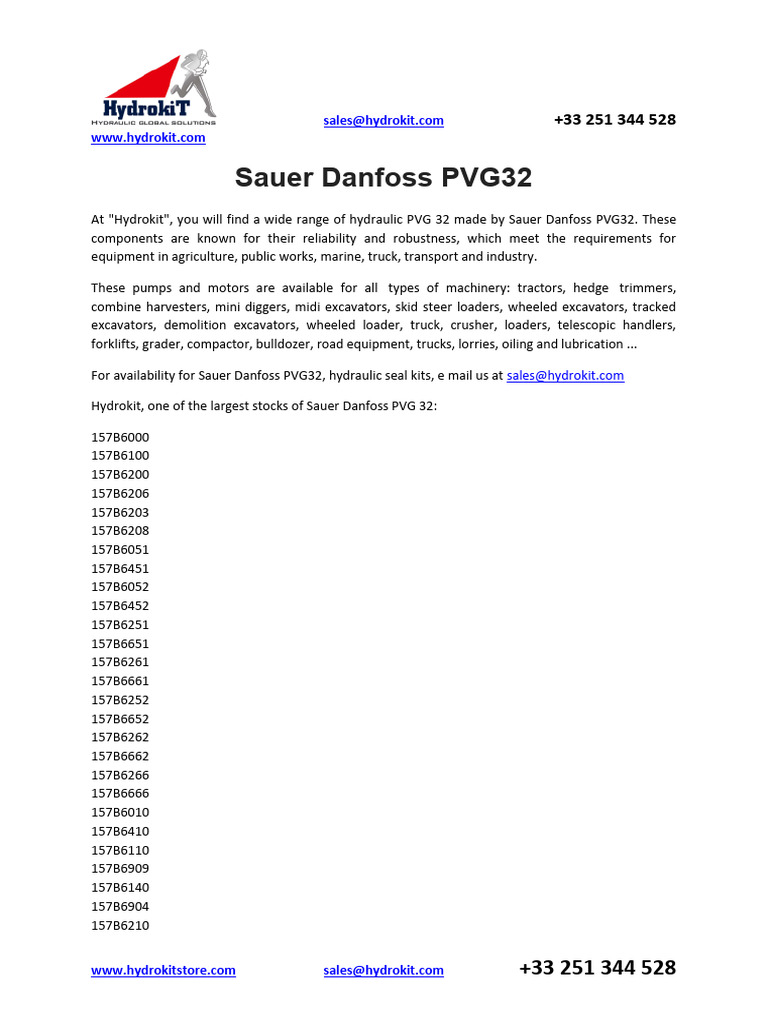 Sauer Danfoss PVG32 | PDF