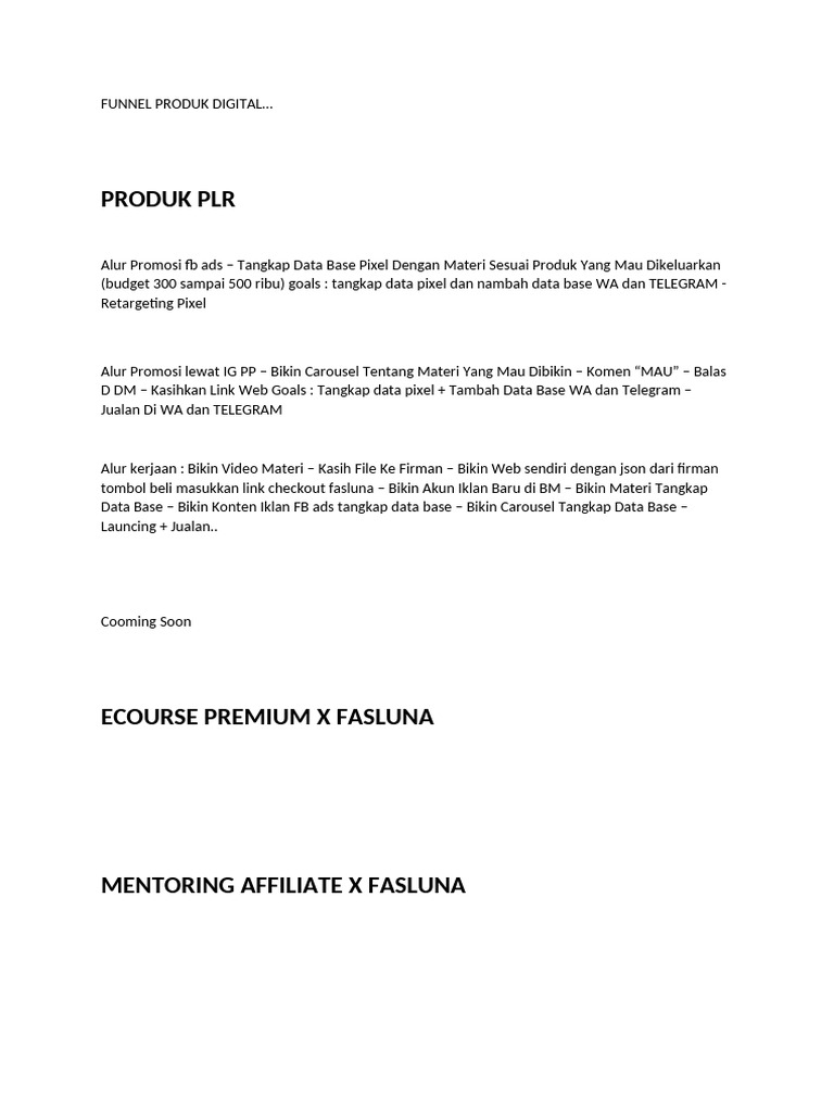 Strategi Funneling Iklan Facebook | PDF