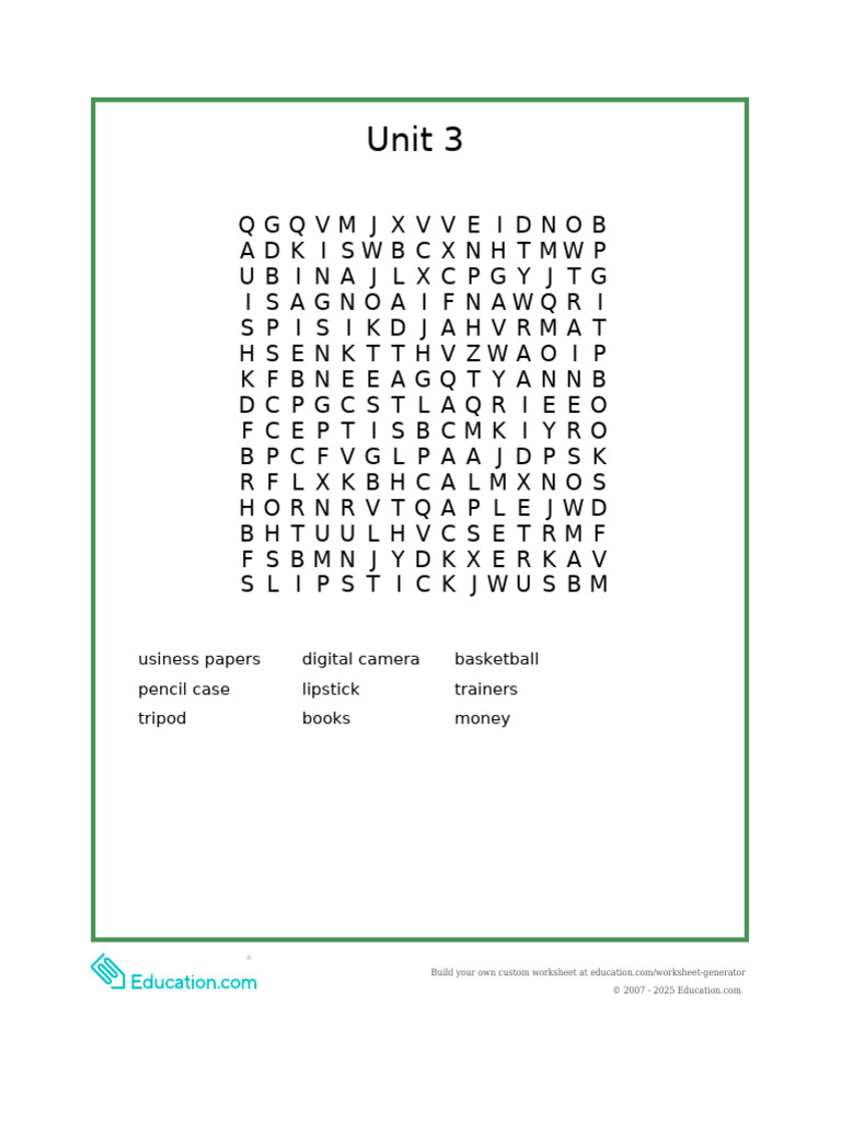 Vocabulary Unit 3 "Time To Talk Starter" | PDF