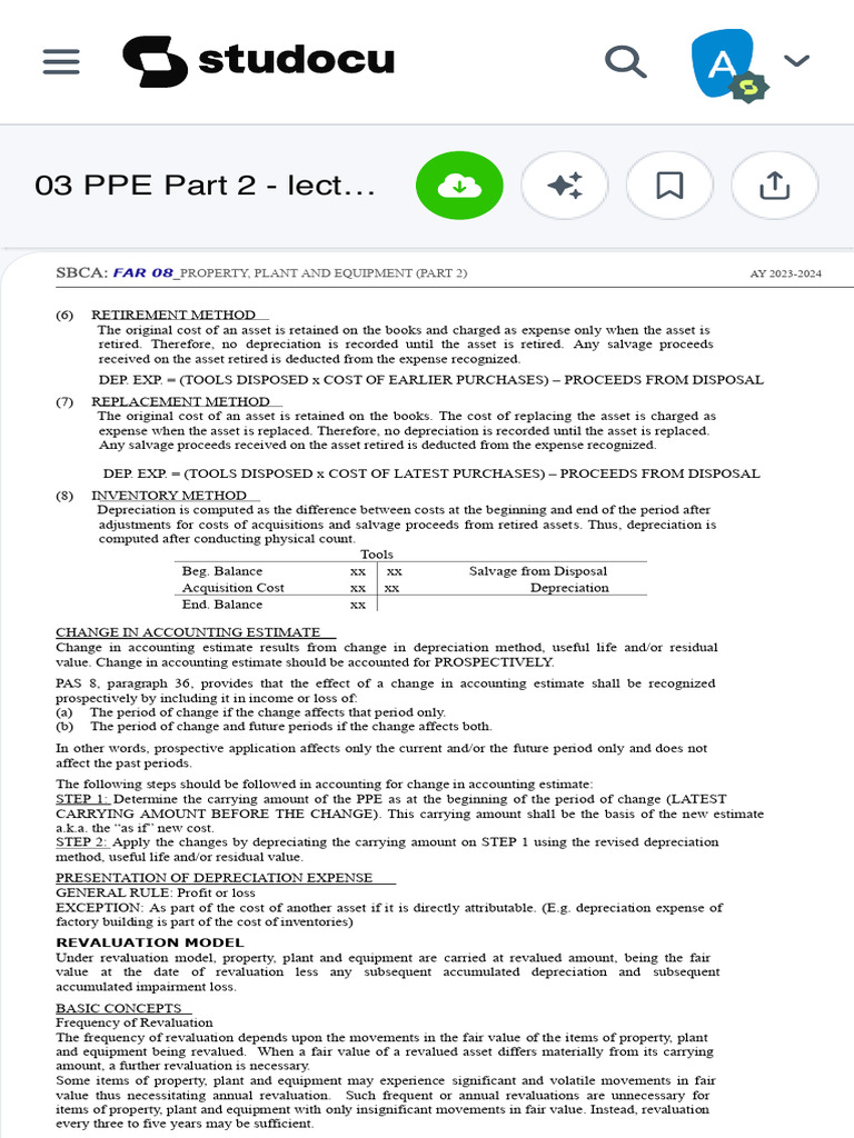 03 PPE Part 2 - Lecture Notes About PPE - Intermediate Accounting 2 by ...