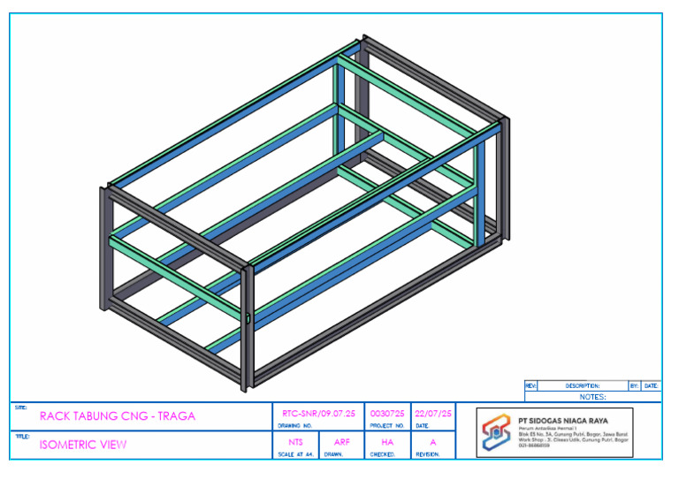Rak Tabung CNG Traga-Isometric | PDF