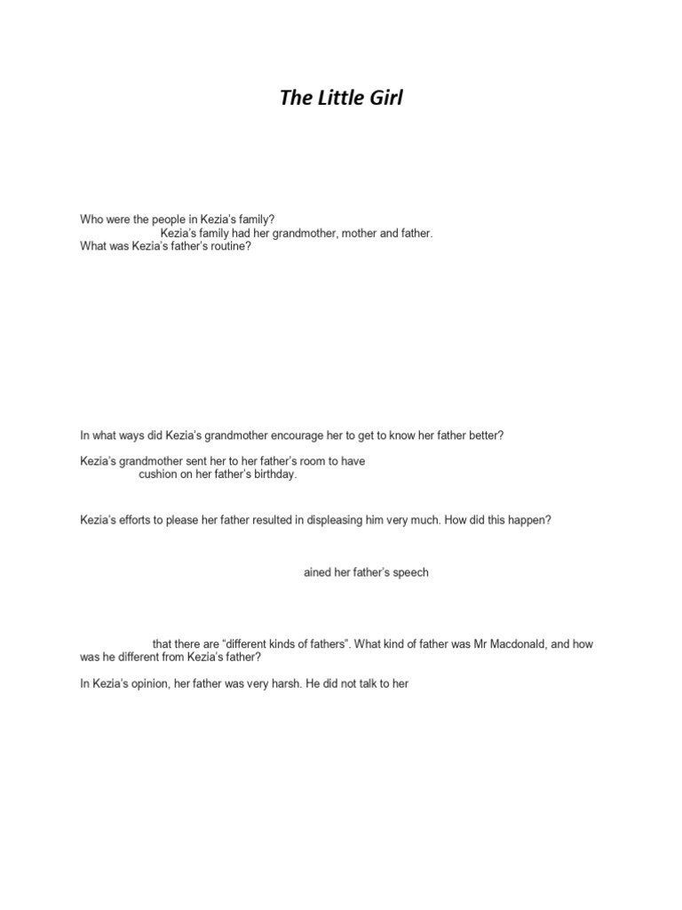 Understanding Kezia's Family Dynamics | PDF