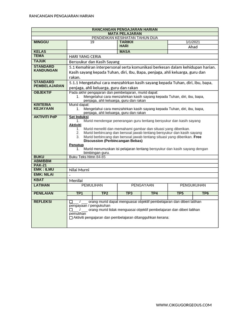 PK 2 W19 Www.cikgugorgeous.com | PDF