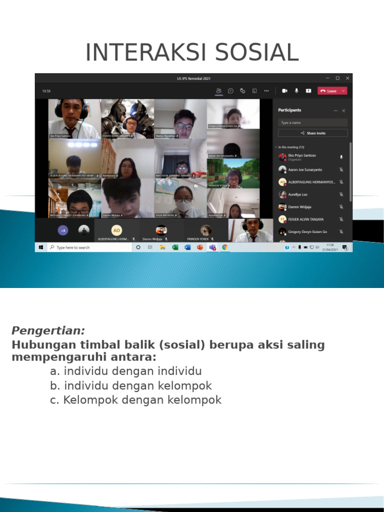 Pengertian dan Jenis Interaksi Sosial | PDF