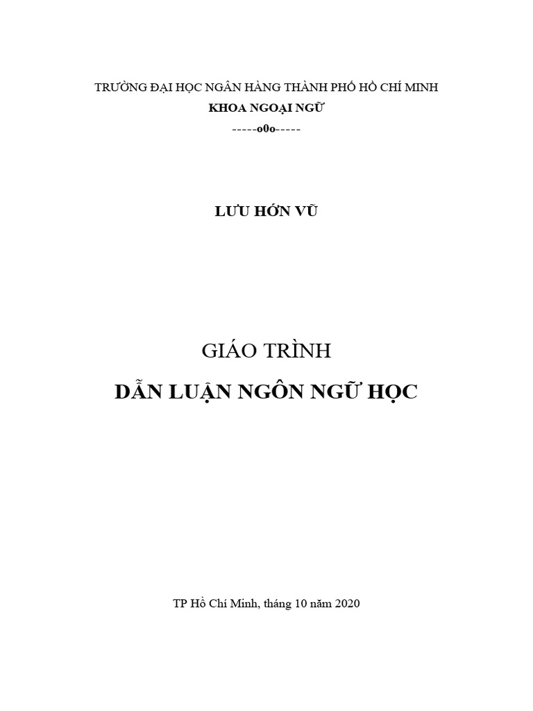 (123doc) Giao Trinh Dan Luan Ngon Ngu Hoc Luu Hon Vu | PDF