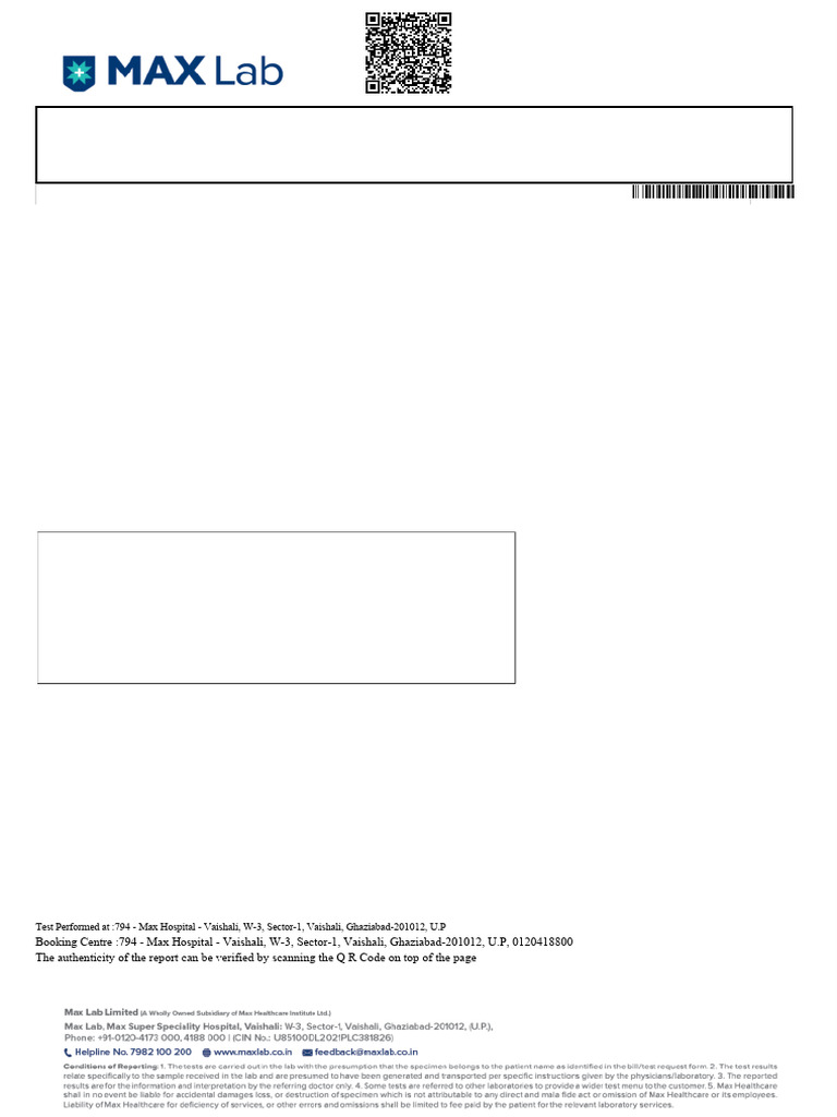 Comprehensive Lab Report for Mr. Kanaujia | PDF | Vitamin B12 ...