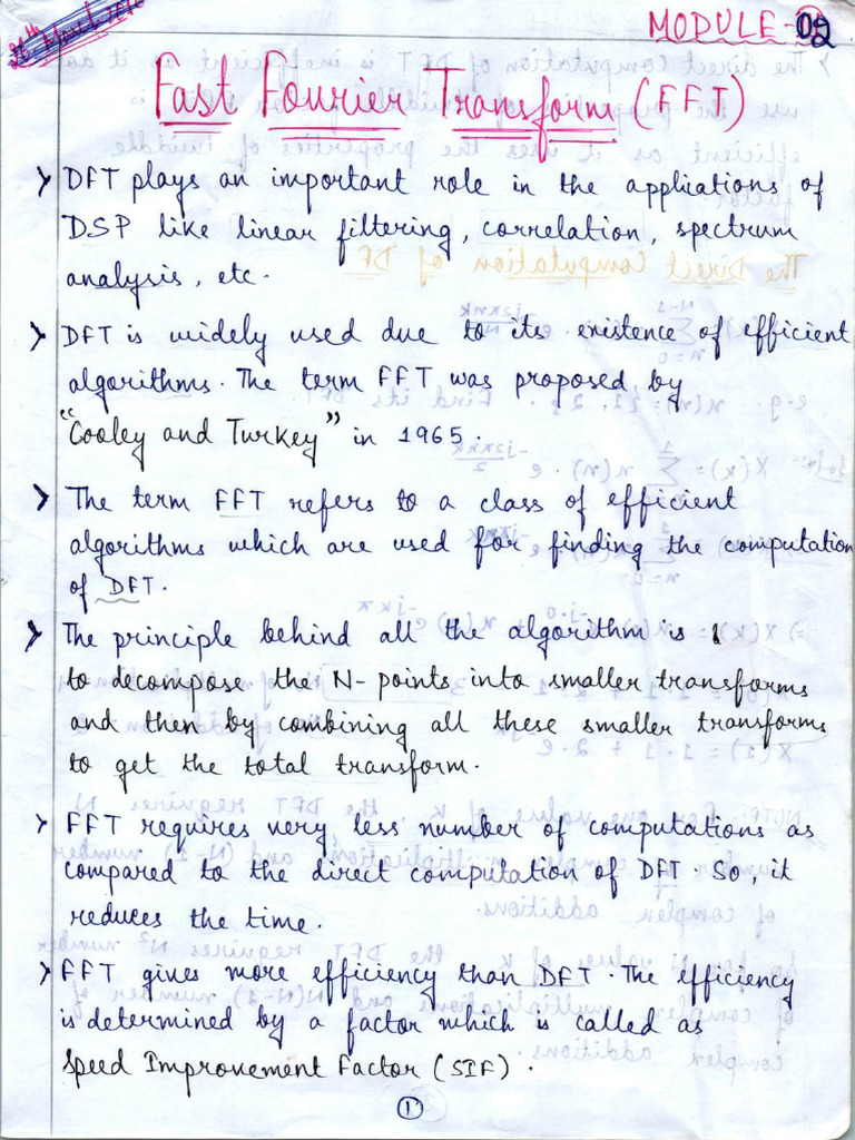 Unit-2 Fast Fourier Transform | PDF