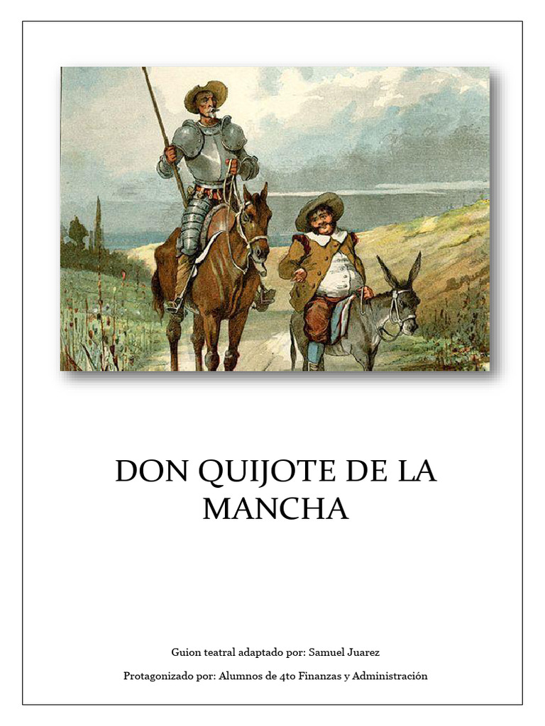 Guion Teatral: Don Quijote Infantil | PDF | Don Quijote