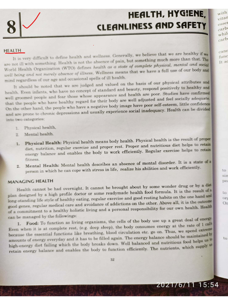 Health, Hygiene, Cleanliness and Safety-1 | PDF