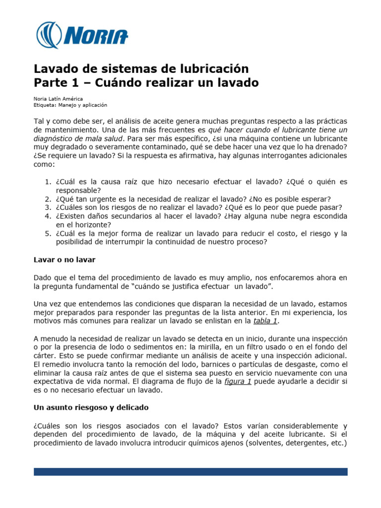 Flushing Parte 1 - Cuándo Realizar Un Lavado | PDF | Rodamiento (Mecánico) | Lubricante