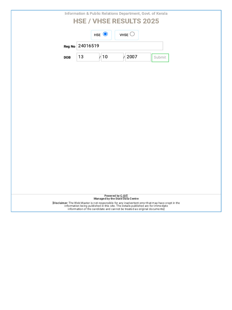 Hse _ Vhse Results 2025 | PDF