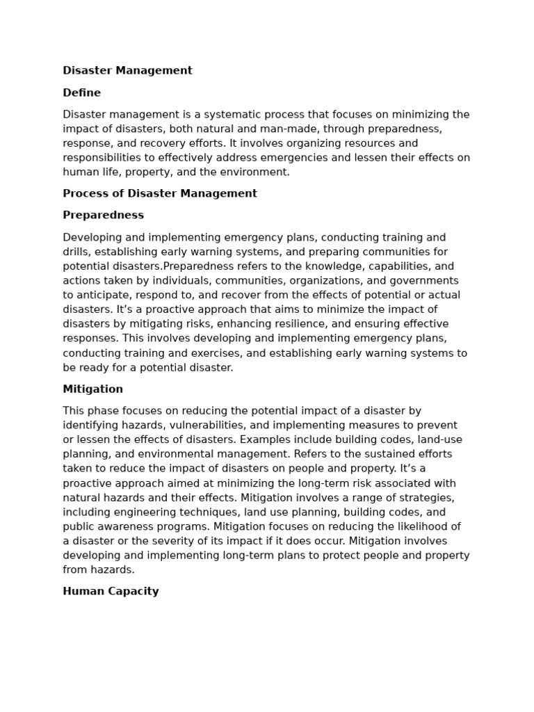 Assignment 3 Disaster Management | PDF | Emergency Management | Emergency