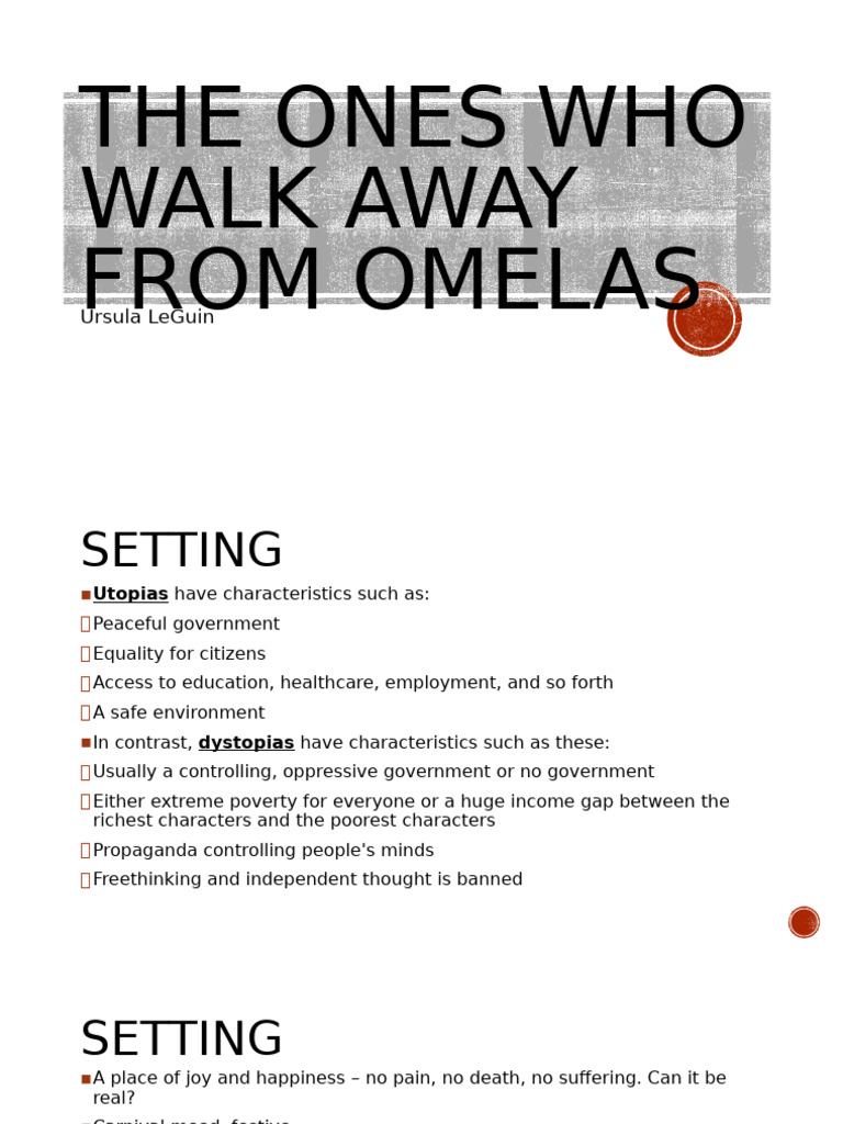 Week 4 - The Ones Who Walk Away From Omelas | PDF | Narration