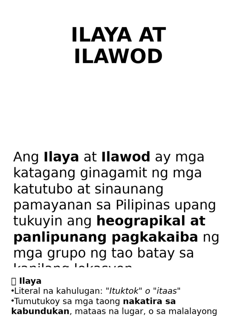 Ilaya at Ilawod | PDF