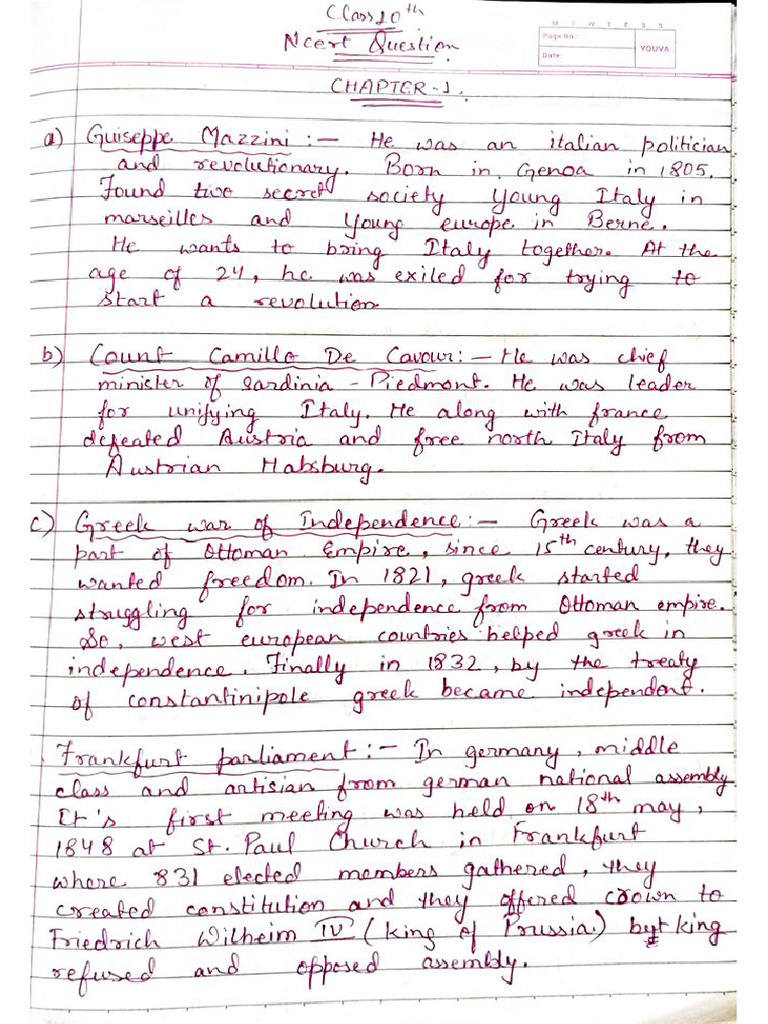 Class 10th Notes | PDF