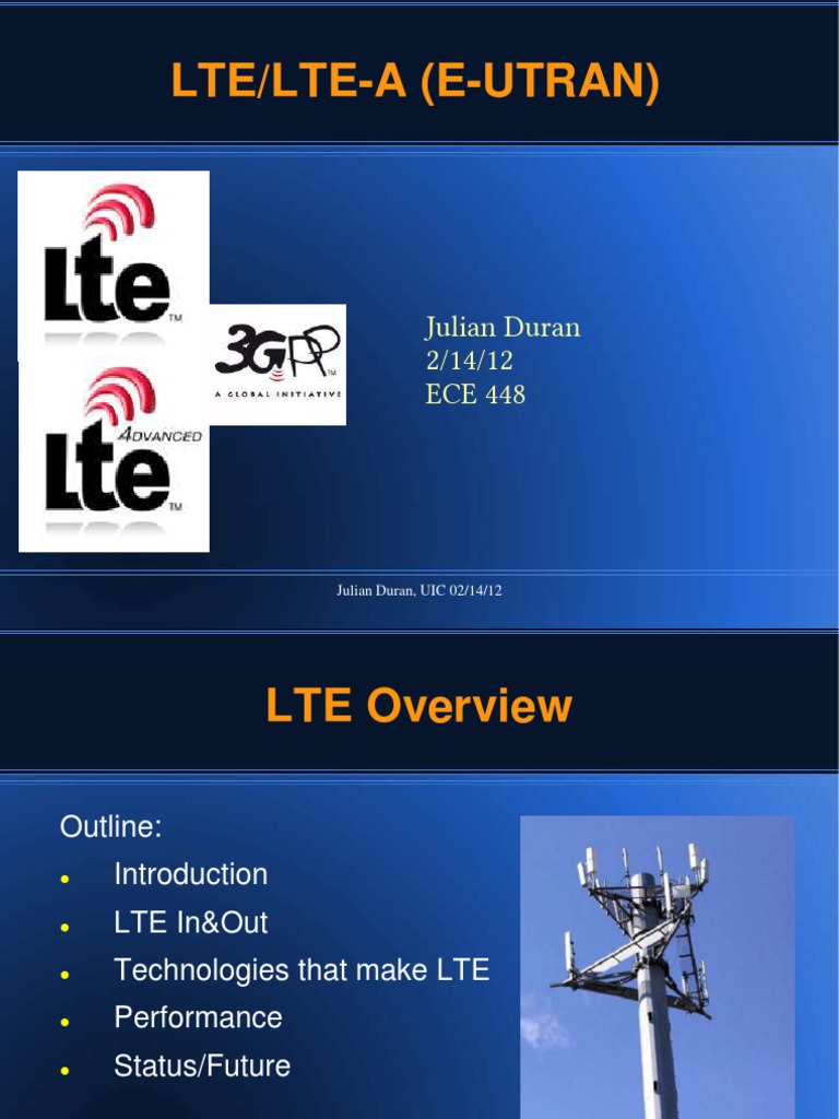 LTE Overview | PDF | Lte (Telecommunication) | Radio Resource Management