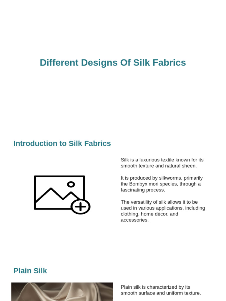 Types of Silk Fabrics Explained | PDF | Textiles | Silk