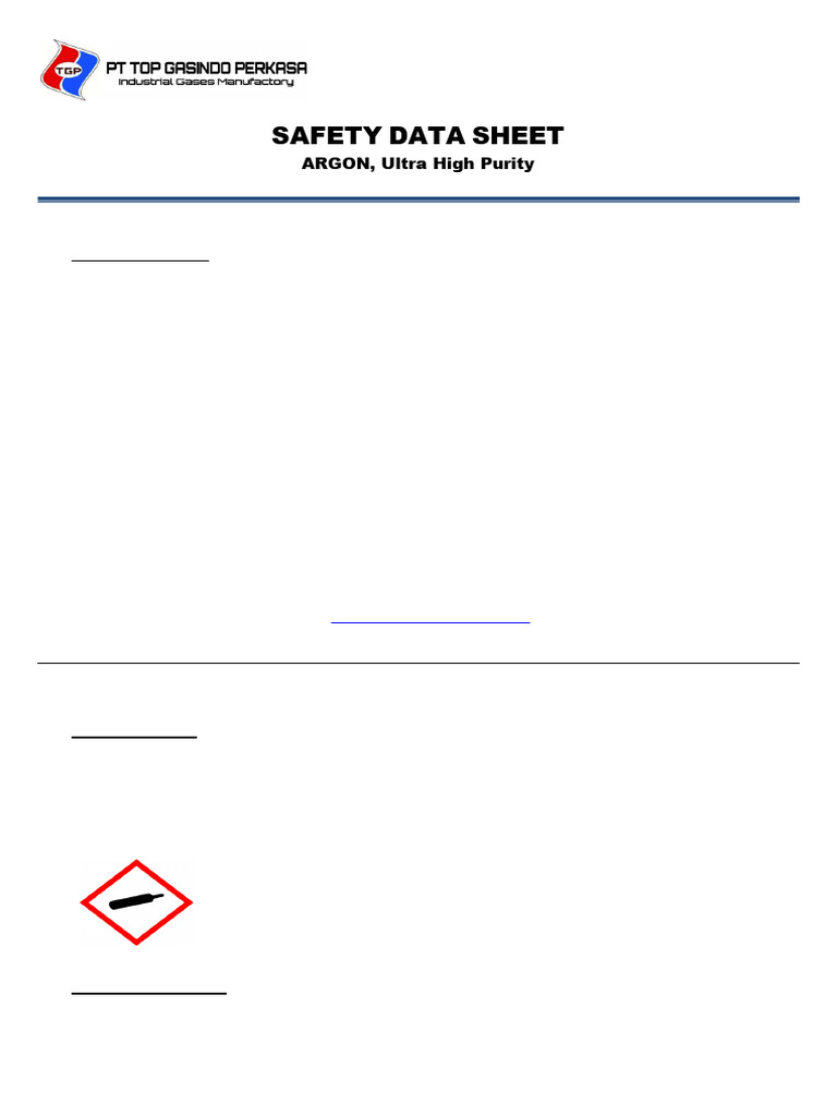 MSDS Argon Ultra High Purity | PDF