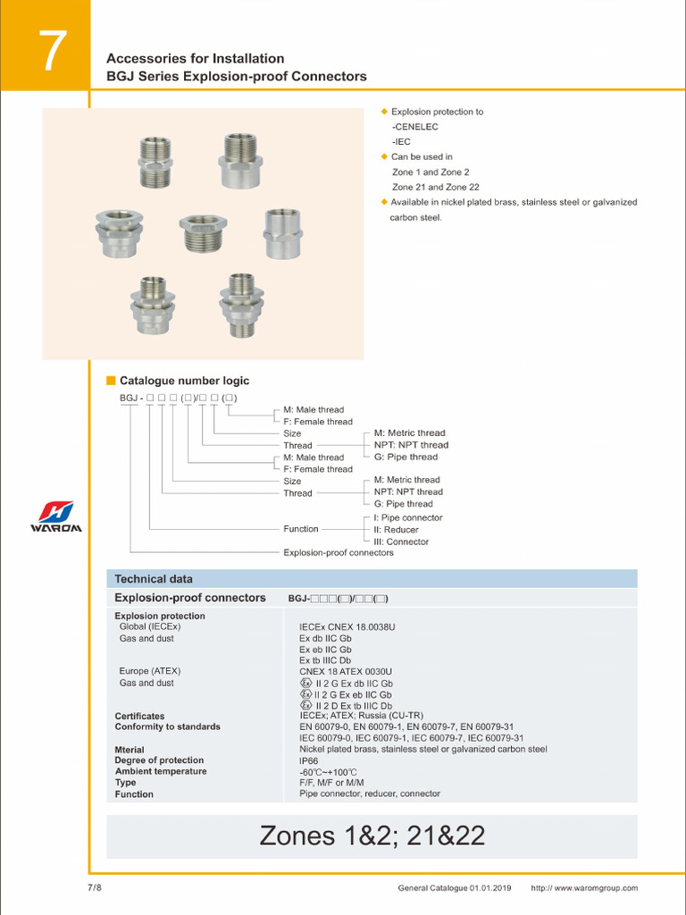 BGJ Series Explosion-Proof Connectors | PDF