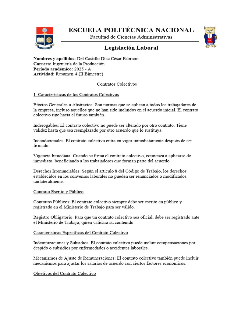 Resumen 4 II Bimestre | PDF | Derecho laboral | Mediación