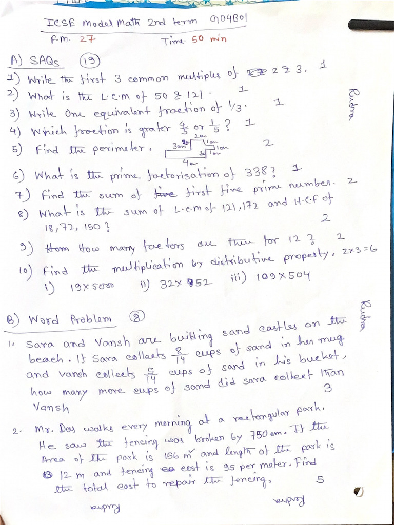G04 Model Math 2nd Term | PDF