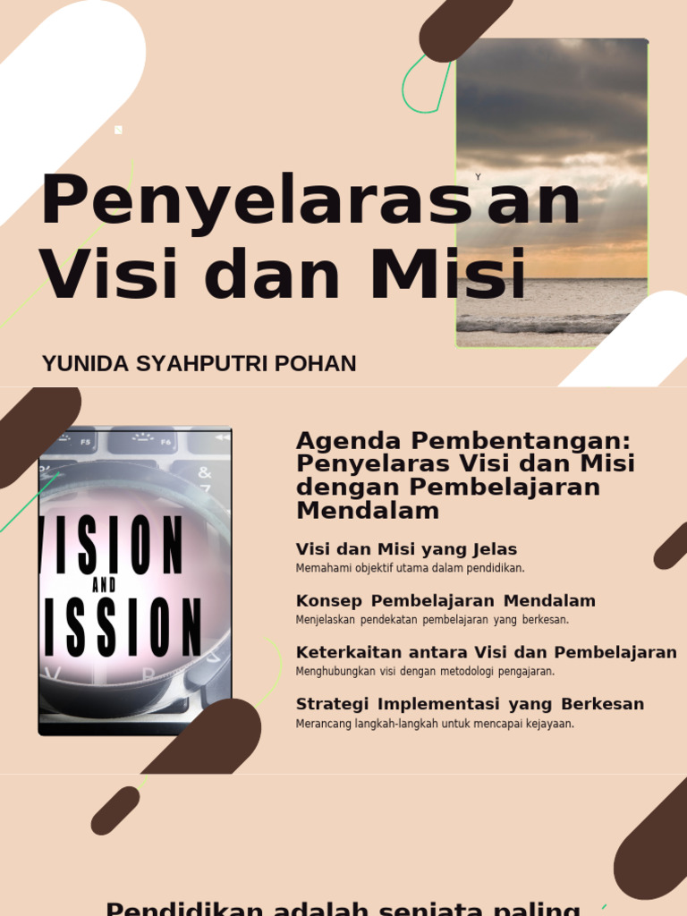 Penyelarasan Visi Misi Pendidikan Mendalam | PDF