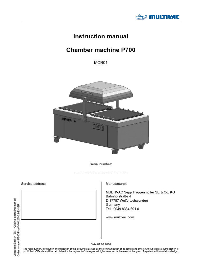 P700 Chamber Machine Manual | PDF | Pump | Electrician