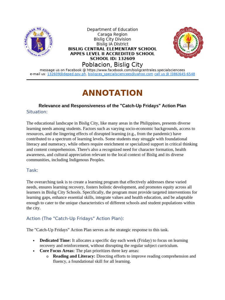 Annotation - Mov 2024-2025 | PDF | Learning | Lesson Plan