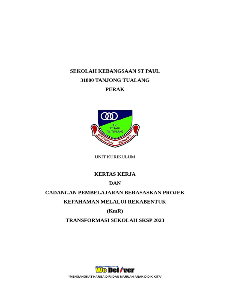 Kertas Kerja KMR SK ST Paul | PDF
