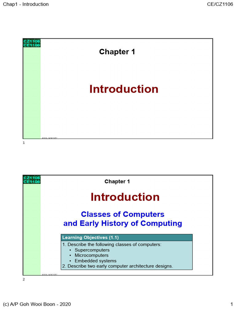 Microsoft PowerPoint - Lecture Handout-Chapter 01 | PDF | Central Processing Unit | Personal ...