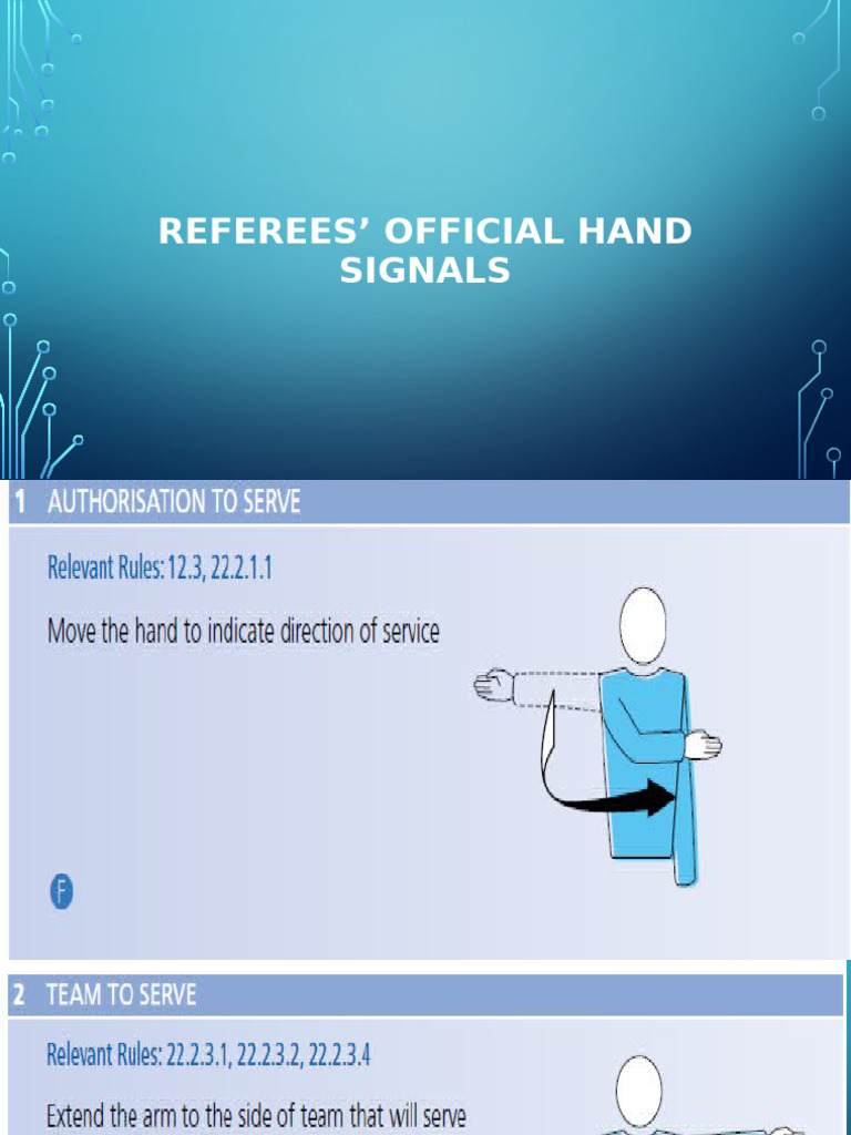 Volleyball Hand Signals | PDF