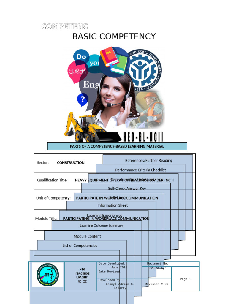 1 CBLM Basic Competency Bhoe | PDF | Nonverbal Communication | Communication