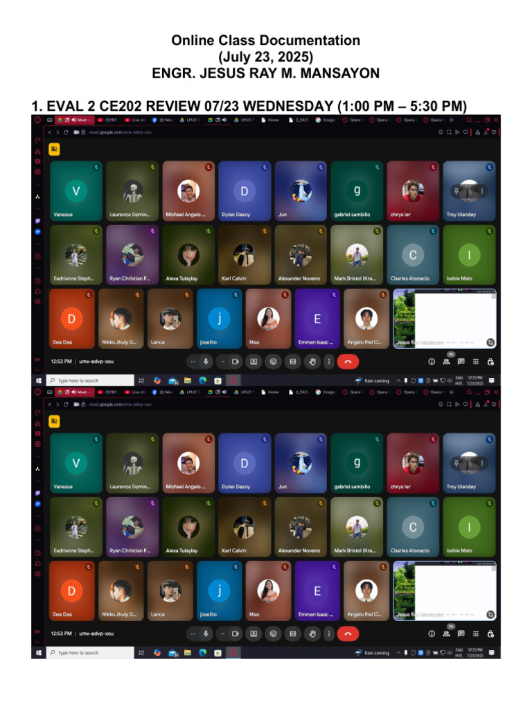 CE202 VCD (07-23-25) - Engr. Mansayon | PDF