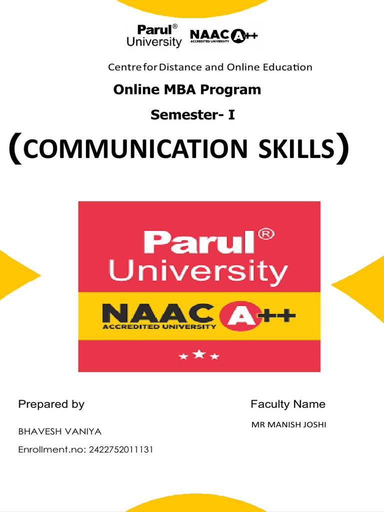 Communication Skills Assignment | PDF | Communication | Goal