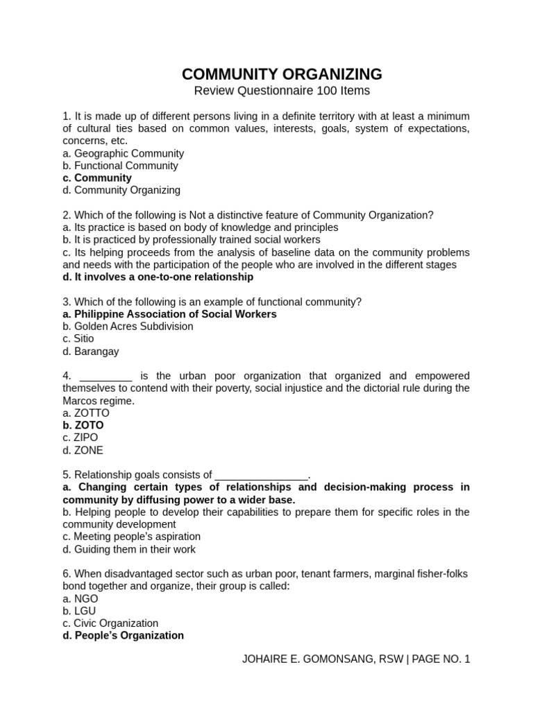 Community Organizing Framework Overview | PDF | Community | Squatting