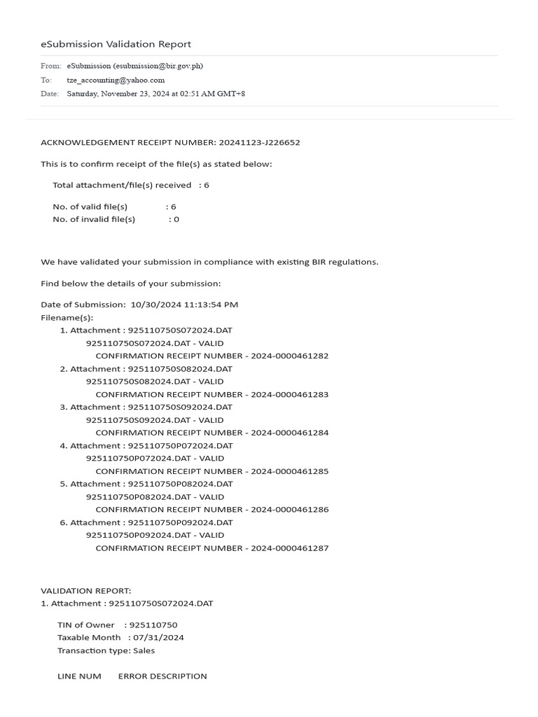 eSubmission Validation Confirmation | PDF | Chess Theory | Chess