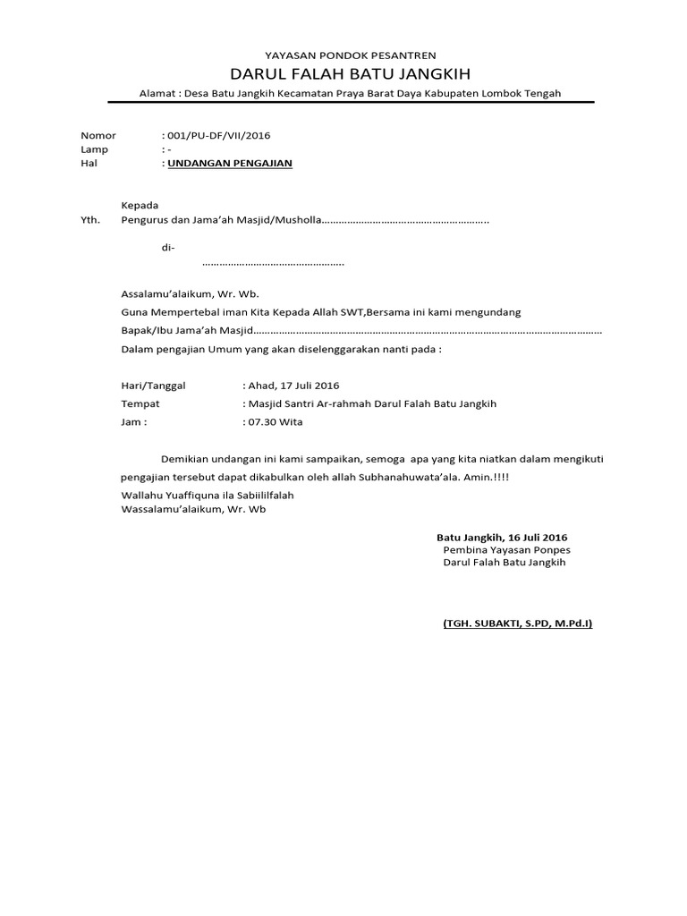 Undangan Haul | PDF