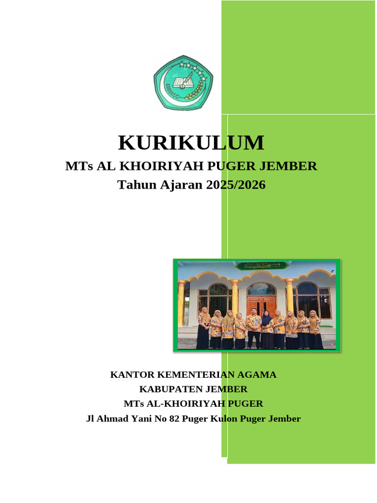 Kurikulum MTs Al Khoiriyah 2025/2026 | PDF